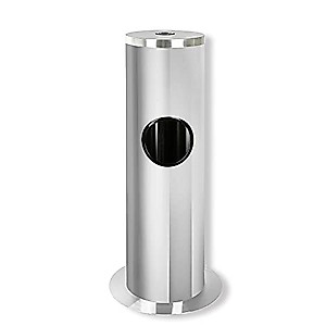 CAYNEL Floor Standing Wipe Dispenser with Built-in Trash Receptacle, Stainless Steel for Gyms, Schools, Commercial Facilities