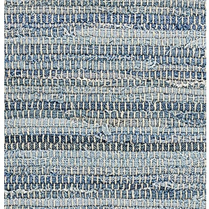 SARO LIFESTYLE Denim Chindi Throw Pillow Cover, Denim, 20"