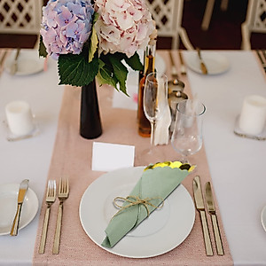 Panelee 100 Pcs Napkins with Gold Foil Scalloped Edges Napkins for Wedding Reception Disposable Cocktail Serviette for Wedding Birthday Party, 13 x 16 Inch(Sage Green)