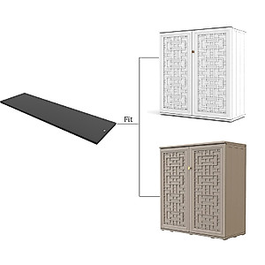 HOMSPARK Black Metal Laminate Shelving 60-Gallon Outdoor Storage Cabinet