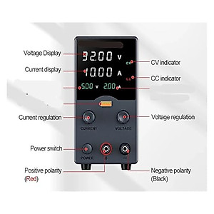 Adjustable DC Power Supply 30V 10A Digital Bench Power Source Stabilized Power Supply Voltage Regulator Switch(4digit sNPS3010W)