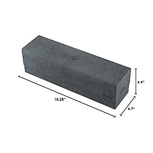 Gamegenic Dungeon S 550+ Convertible Deck and Game Accessories Box Double-Sleeved Card Storage Card Game Protector Nexofyber Surface Holds up to 550 Cards Midnight Gray Color Made, G20090