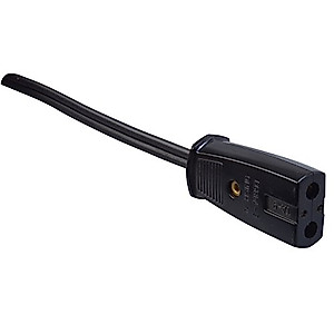 Woods 0293 Coleman Hpn Mini Replacement Extension Cord; 18/2; 2-Foot; Black