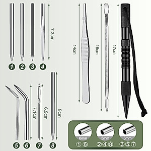 Tondiamo Paracord Bracelets Kit Paracord FID Set Adjustable Length Stainless Steel Lacing Needle DIY Craft Maker Tool 4 Inch to 13 Inch Weaving Knotters Tool for Jewelry Supplies Army Green