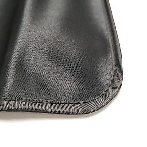 StyleCraft Heat Resistant Travel Mat & Pouch for Hot Styling Tools, Curling Iron, Curling or Flat Iron (Black) with Wrap Tie