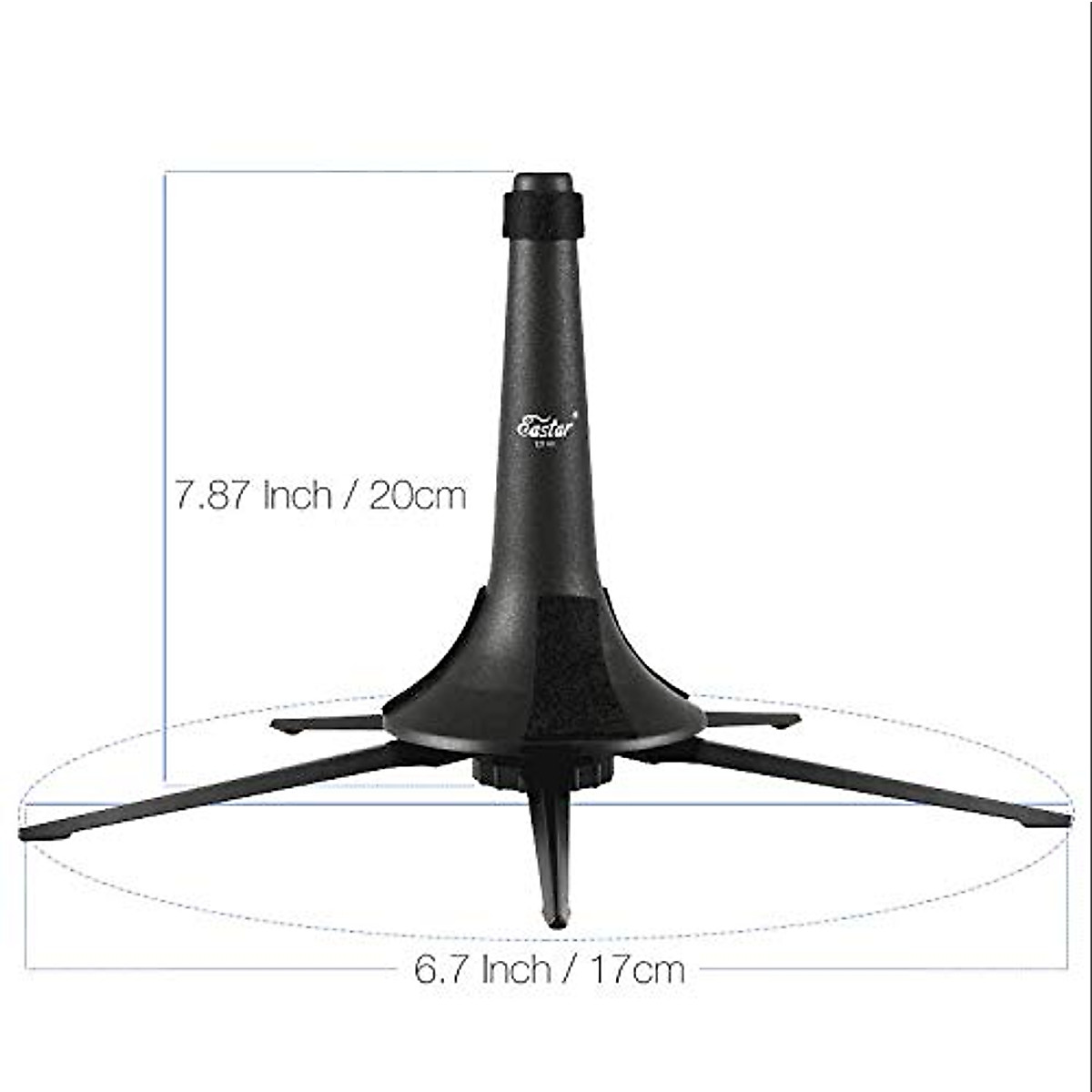 Eastar Trumpet Stand Portable Trumpet Holder Foldable Metal 5 Leg Stand for Brass Instruments EST-001