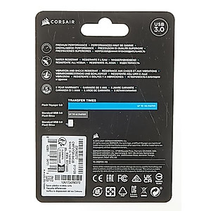 Corsair CMFVY3A-64GB 64 GB USB 3.0 Flash Voyager Flash Drive, Black