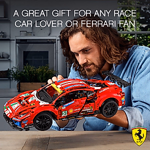 Lego Technic Ferrari 488 GTE “AF Corse #51” 42125 - Champion GT Series Sports Race Car, Exclusive Collectible Model Kit, Collectors Set for Adults to Build