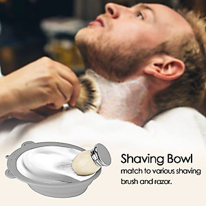 ADORILA 2 Packs Collapsible Shaving Bowl with Carabiner, Silicone Shaving Soap Mug for Travel, Wide Mouth Wet Razor Shave Cream Bowl for Men