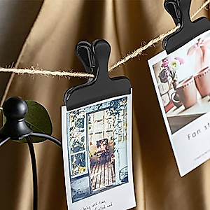 Set of 8 Heavy Duty Stainless Steel Bag Clips SourceTon 3 Inch Durable Paper Seal Grip for Coffee Food Bread Bags, Kitchen Home Usage- Black