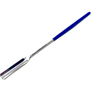 Scientific Labwares Stainless Steel Micro Lab Scoop Half Rounded Spoon Spatula Sampler with Vinyl Handle (6.5")
