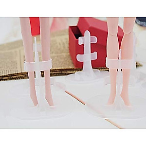 SaiDian 5 Pcs Doll Stands for Display Holder Doll Accessories for Barbie Dolls Support Leg Holder Accessory Fit for 11 Inches Doll