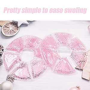 Breast Therapy Ice Packs, Hot and Cold Breast Pads, Breastfeeding Essentials Large Gel Bead Packs for Moms