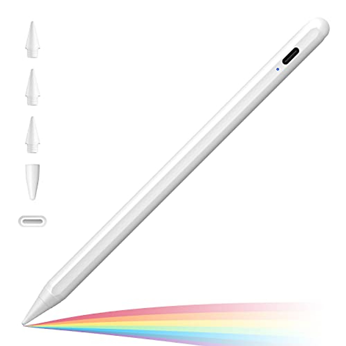 Stylus Pen for iPad 2024-2018 with Faster Charge,Tilt Sensor Battery Indicators Pencil for iPad Pro M4 2024,iPad Air M2 2024,iPad 10/9/8/7/6th,iPad Air 5/4/3,iPad Pro 11 & 12.9",iPad Mini 7/6/5