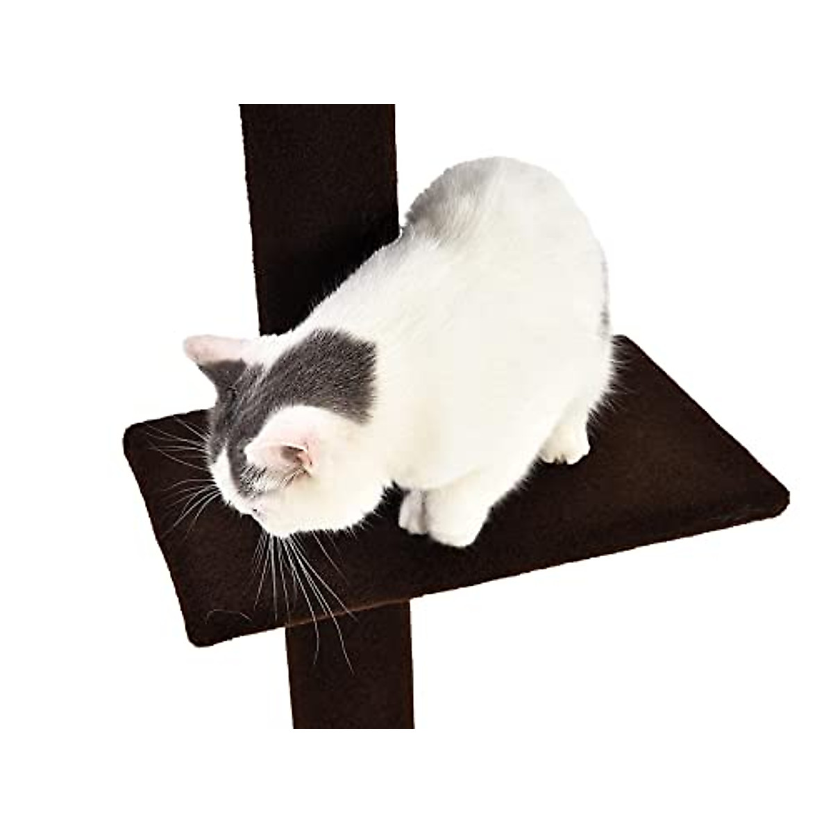 Cat Craft 4-Level Carpeted, Adjustable Floor to Ceiling Climbing & Perch Cat Tree, Extra Large (Fits 7.5-9 Feet Ceiling) Brown