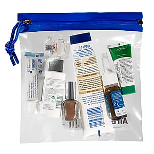 Snopake Airport Bags Clear Plastic Travel For Liquids - TSA Approved - Pack 5