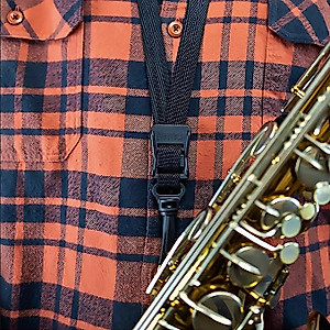 Neotech Saxophone Strap - Regular - Made In USA- Swivel Hook Neck Strap for Saxophone, Clarinets, English Horns & More - Comfortable Neoprene Instrument Neck Strap (Royal Blue)