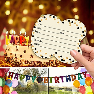 Haizct 15 Pack 30th Birthday Party Invitations With Envelopes,30th Party Invitations,30th Celebration,Birthday Party Invitations Cards For Adults