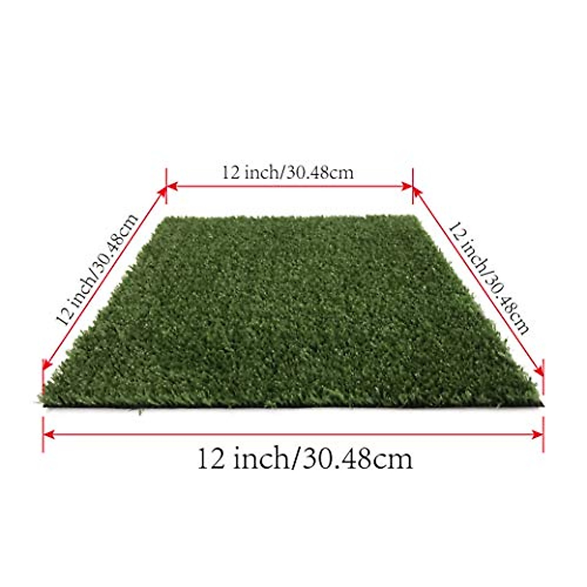 KuGuo Soft Plastic Fake Lawn Chicken Nesting Boxes Pads Chicken Bedding 12 x 12 inches (Soft Short Grass)