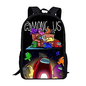 HIONRE Backpack Cartoon Pattern Bookbag For Men Women, High Capacity Light Resistant Durable Backpacks, Suitable For Travel and Outdoor Sports Leisure Backpack 16inches