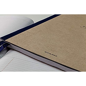 At-A-Glance Notebook, Casebound, Ruled, 80 Sheets, 11 x 8-3/4", Collection, Tan/Blue (YP14707)