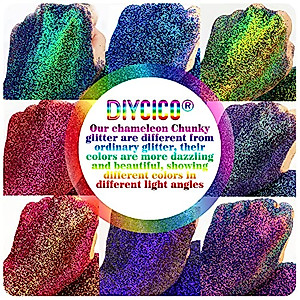 9 Box Chameleon Fine Glitter, Iridescent Colors Shift Glitter for Epoxy Resin/Tumblers Art, Holographic Opal Craft Glitter Dust Nail Eyeshadow Hair Face Body