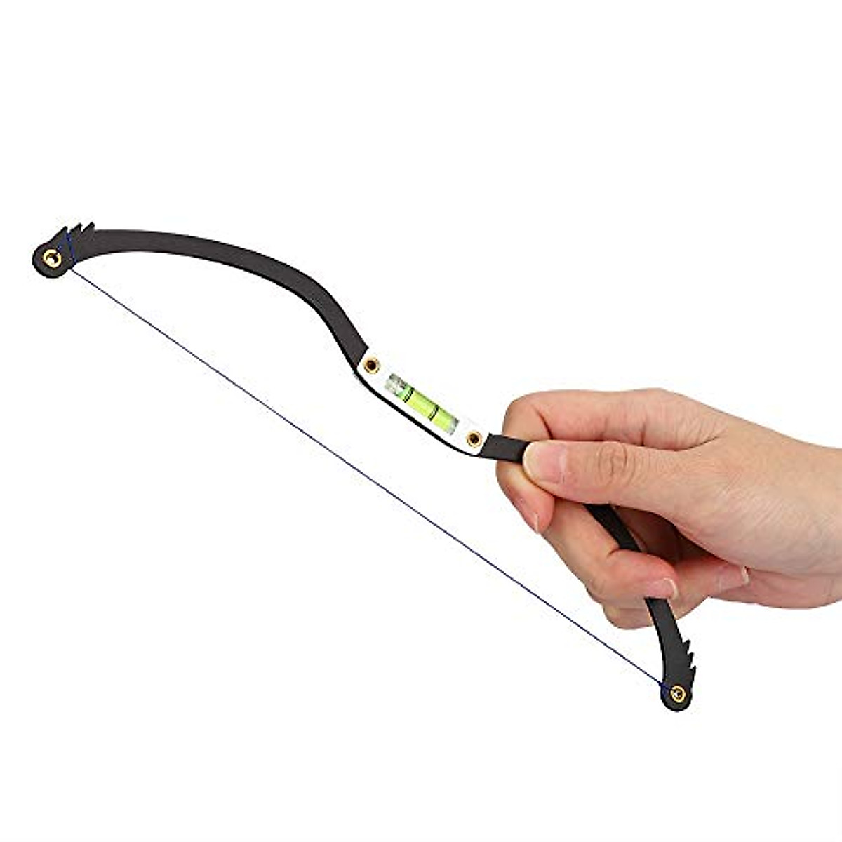 Eyebrow Ruler,Eyebrow Line Marker Ruler,Eyebrow Mapper with Strings,Bow Mapper Tool with Mapping Thread Positioning Liner Sponge Measure Marker Ruler Tool(black)