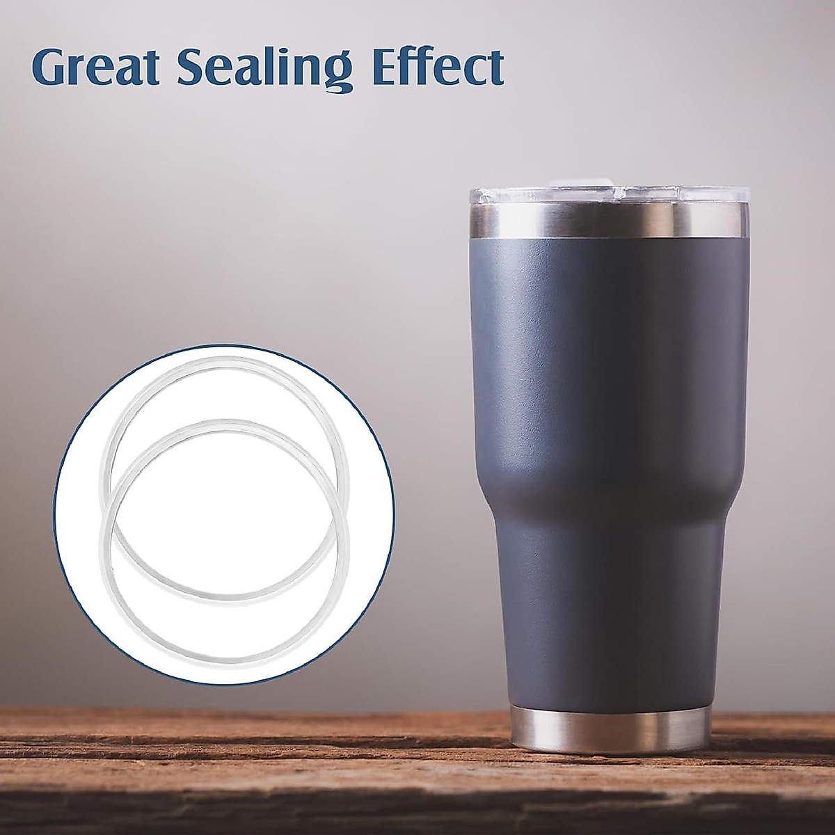 Patelai 30 oz Replacement Rubber Lid Seals Compatible Seals Lid Gaskets for 30 Oz Insulated Stainless Steel Tumblers Compatible with RTIC Atlin, Randomly Shipped in Oval and Round (Black,9 Pieces)