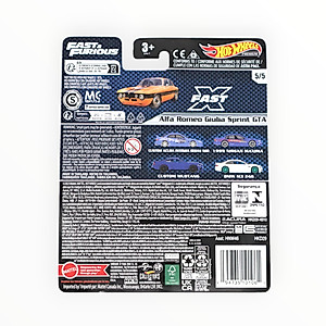 Hot Wheels HKD29 Fast and Furious - Alfa Romeo Julia Sprint GTA [3 Years Old and Up]