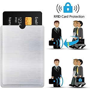 RFID Blocking Sleeve Anti Theft Credit Card & Passport Holder Wallet Pocket - To protect your valuable information from theft (6 Credit Card and 3 Passport Holder)