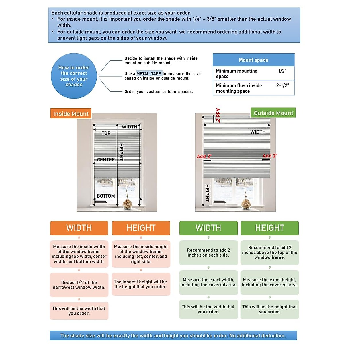 BlindsAvenue Custom ¾” Pleat, Cellular Shades, Color Urban Gray, Blackout Fabric Available in 2 Cordless Lift Systems. Customize to Widths Between 18”-96” Wide & Any Height Between 18”–84”