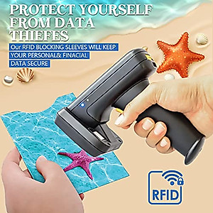 24 Pieces RFID Blocking Sleeves Aluminum Foil Identity Prevention RFID Credit Card Holders Includes 18 Card Sleeves and 6 Passport Sleeves