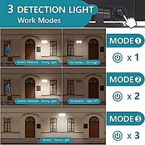 Motion Sensor Outdoor Lights,2000 Lumens 88 LED Solar Motion Sensor Lights Waterproof Security ,Wall Mount Dusk to Dawn Sensor Outdoor Lighting for Front Door Shed Patio Barn Garden Garage (1 Pack)