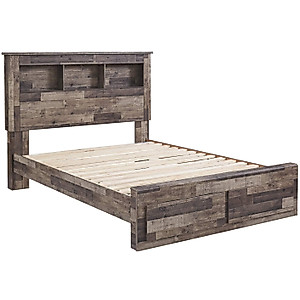 Signature Design by Ashley Wooden Mattress Support Bunkie Board Roll Slat with Nylon Cord, Queen, Beige