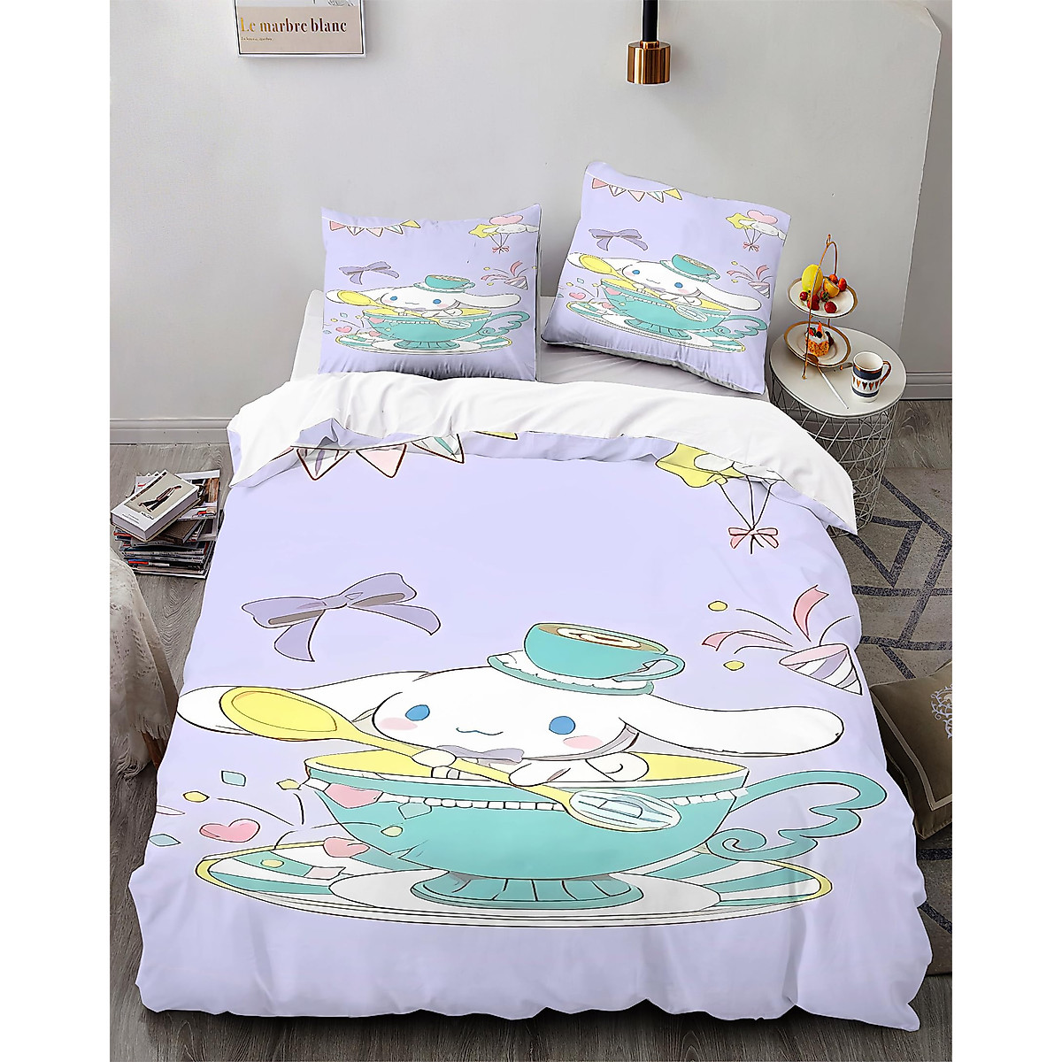 EIANLAI Printed Duvet Quilt Cover Super Bedding Bed Set Cute Dog Soft Comforter Microfiber with Zipper Closure Great Match with Any Home Decor(1 Duvet Cover & 2 Pillowcases)-Twin