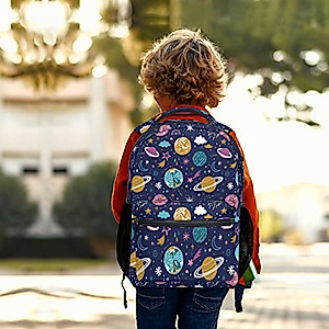 System Planets Backpack Galaxy Space Bookbag Laptop Bag Casual Hiking Travel Daypack Adjustable Strap Schoolbag for Boys Girls Teen