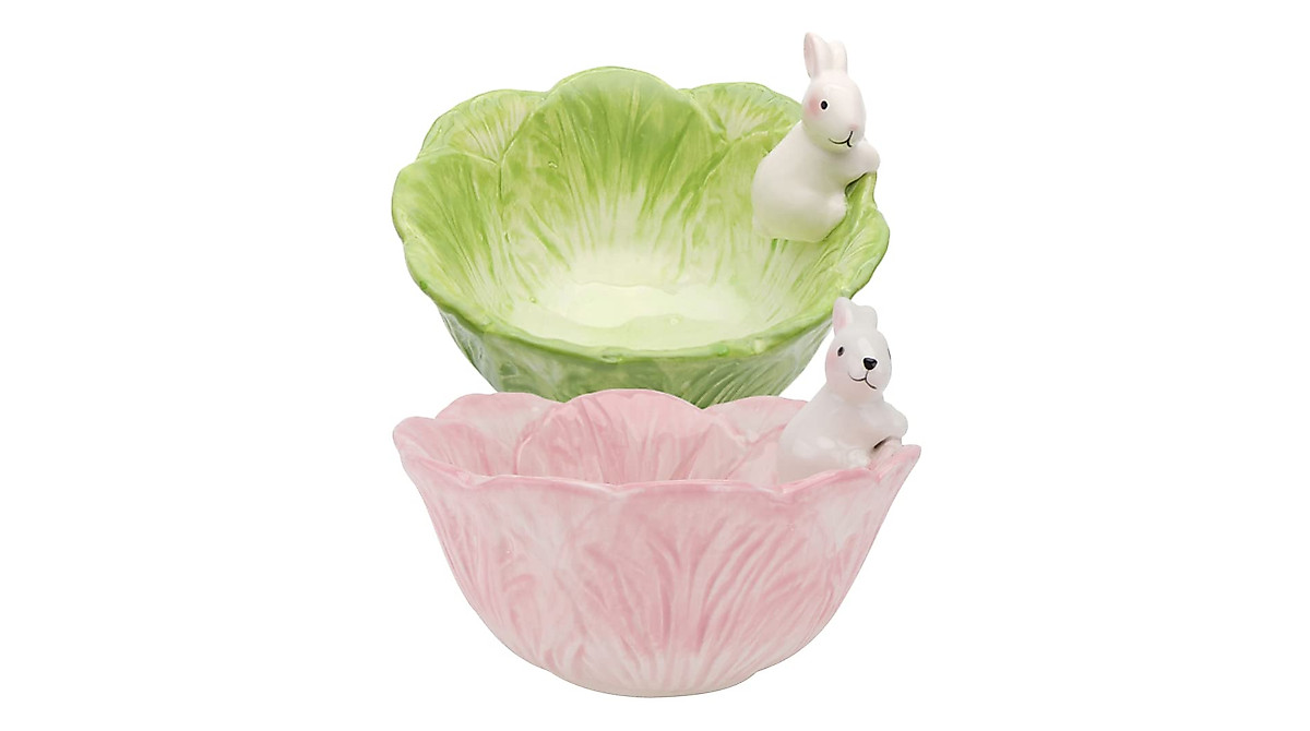 Yardwe Cartoon Rabbit Bowls - Cute & Durable 2pcs Set