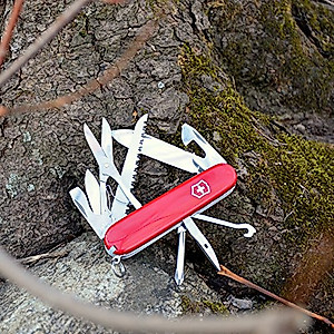 Victorinox Swiss Army Multi-Tool, Fieldmaster Pocket Knife, Red