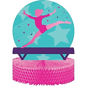 Creative Converting Gymnastics Party Centerpiece, 1 ct, Multicolor, 9" x 12"