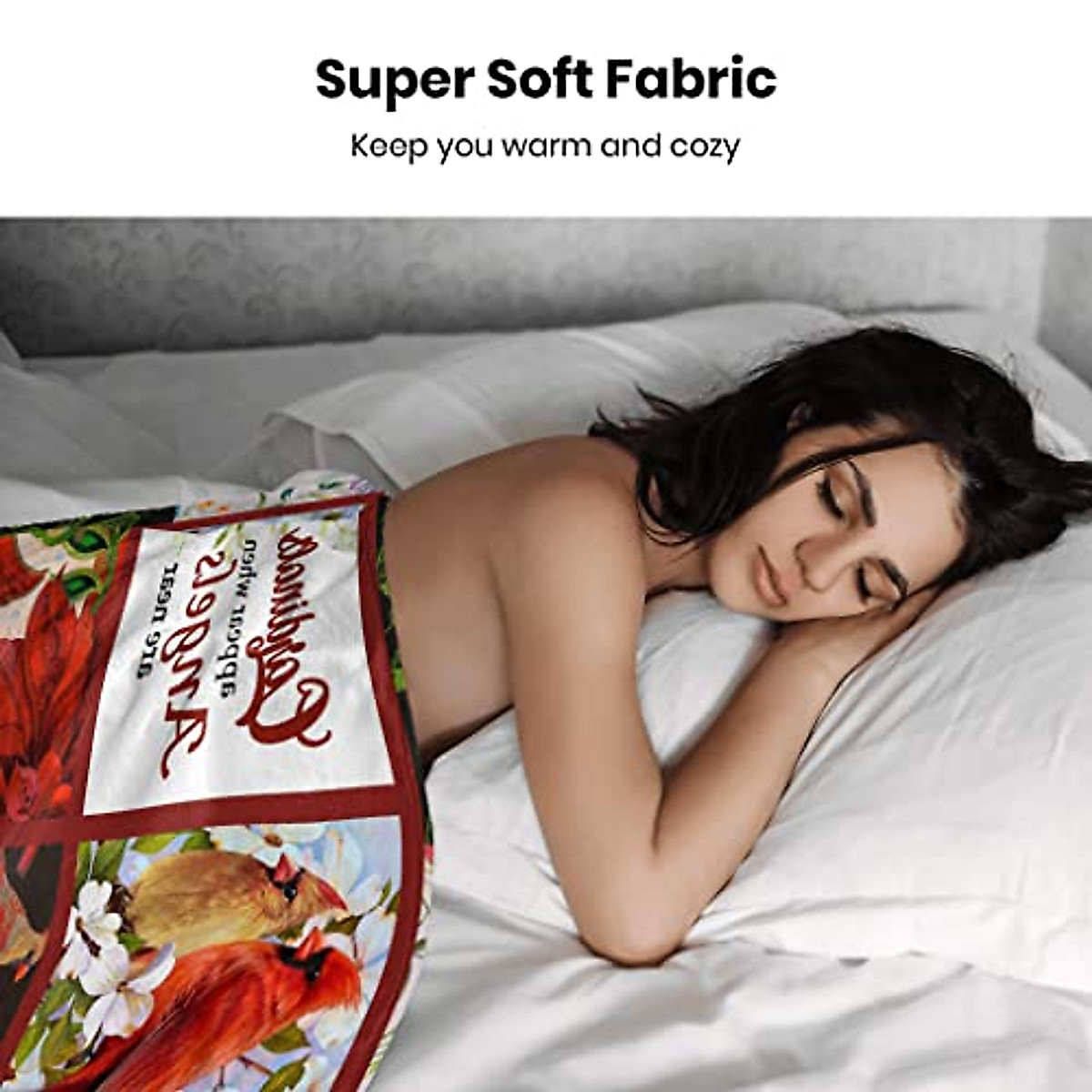 GYUIYTI Christmas Red Bird Blanket for Women Cardinals Birds Blankets, Gift for Women Blanket All Season Fleece Flannel Blanket Valentines Birthday Anniversary