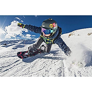 Ski Skates, Adult Winter Outdoor Black Snowshoes Anti-Slip Foot Panels Mini Ski Skates Portable Snowboard Sled Shoes Adjustable Sports Skiing Shoes