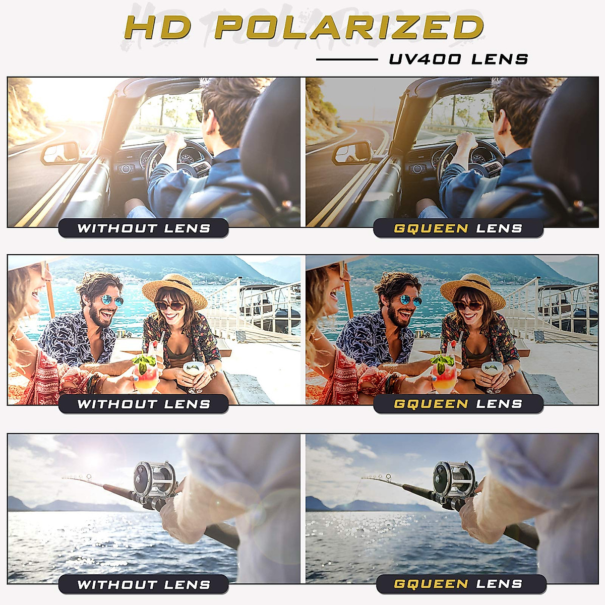 GQUEEN Retro Round Circle Steampunk Sunglasses for Women Men Polarized UV400 Protection,MTS2