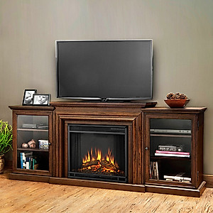 Real Flame 7740/e 7740E Frederick Entertainment Center with Electric Fireplace, Large, Chestnut Oak