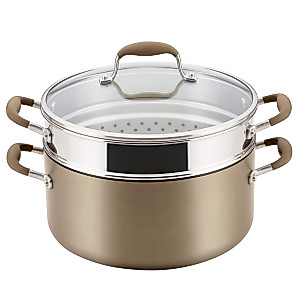 Anolon Advanced Home Hard-Anodized Nonstick Open Stock Cookware (8.5 Qt. Wide Stockpot, Bronze)
