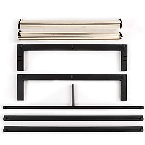 Mellow JustMallet Twin Bed Frame - 14 Inch Heavy Duty Steel Platform Beds w/Wood Slat Mattress Foundation (No Box Spring Needed), Black