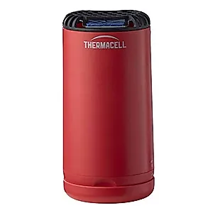 Thermacell Patio Shield Mosquito Repeller Glacial Blue Easy to Use Highly Effective Provides 12 Hours of DEET-Free Mosquito Repellent Scent-Free No Spray No Smoke & Cordless, Red