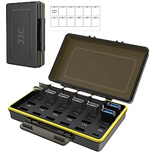 20 USB A + 4 USB C Slots 1" Mini USB Device Anti-Lost Storage Holder Case for PC Laptop Small USB Flash Drive Thumb Drive Dongle Adapter USB A C Converter Nano USB WiFi Adapters