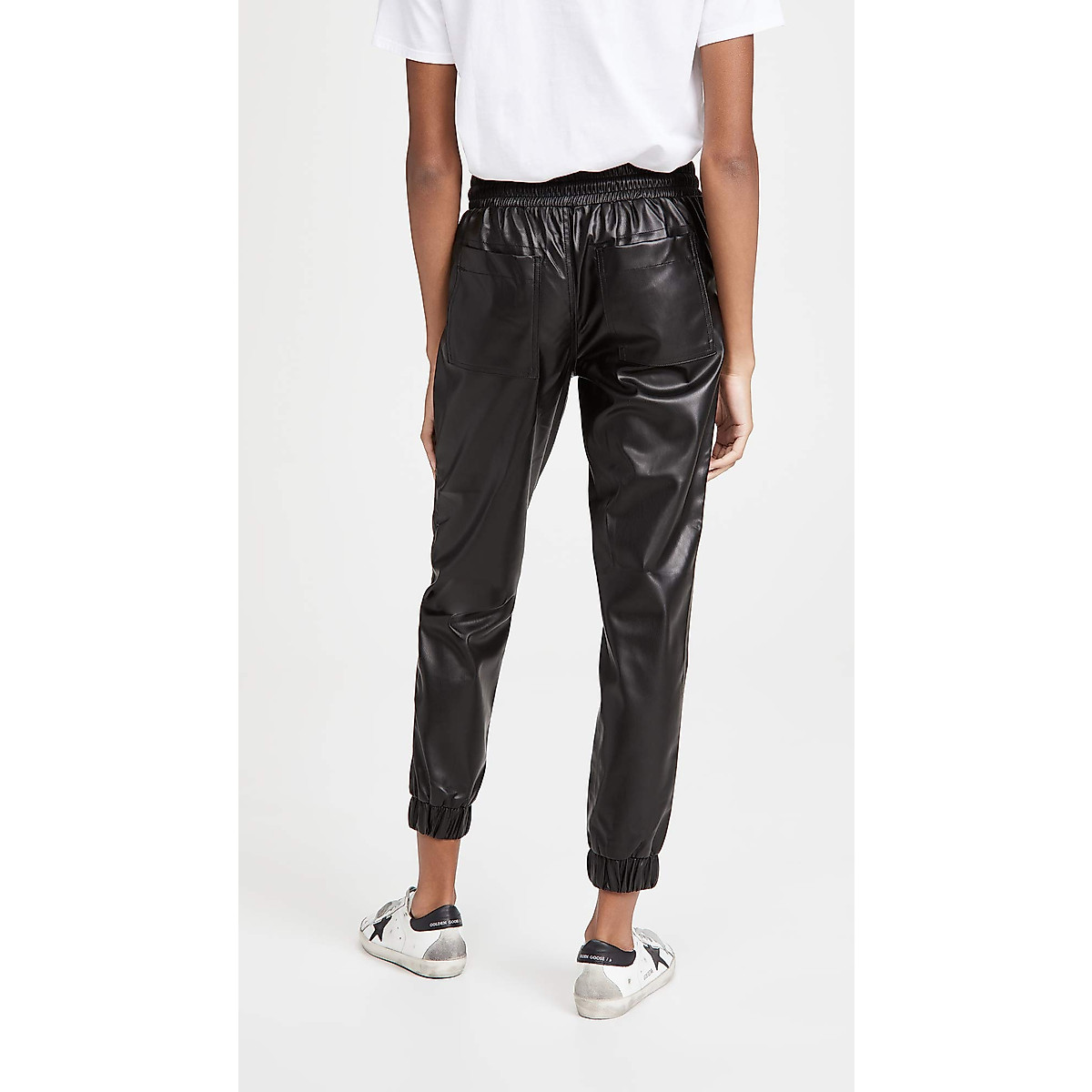 [BLANKNYC] Womens Vegan Leather, Comfortable & Casual Pants, Black Widow, 26