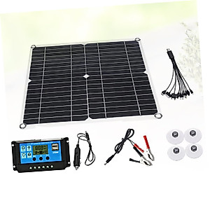 Hemobllo 1 Set Solar Panel Battery Maintainer Solar Battery Maintainer Alligator Clip Adapter Mono Solar Panel Crystalline Solar Panel Solar Power Bank USB Controller Charge V5 Components