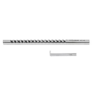 Accusize Industrial Tools 4Mm-B Keyway Broach, 19/64'' to 1-11/16'' Length of Cut, Requires 1 Shim, 5001-0006